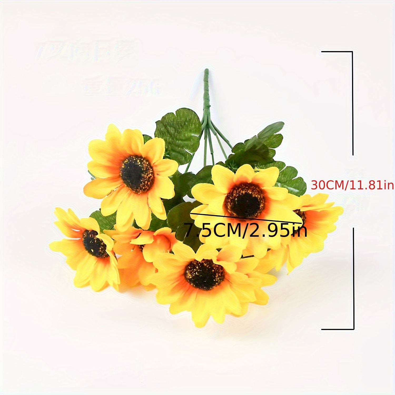 8pcs 7 forks artificial sunflowers sunflower plants wedding party ...