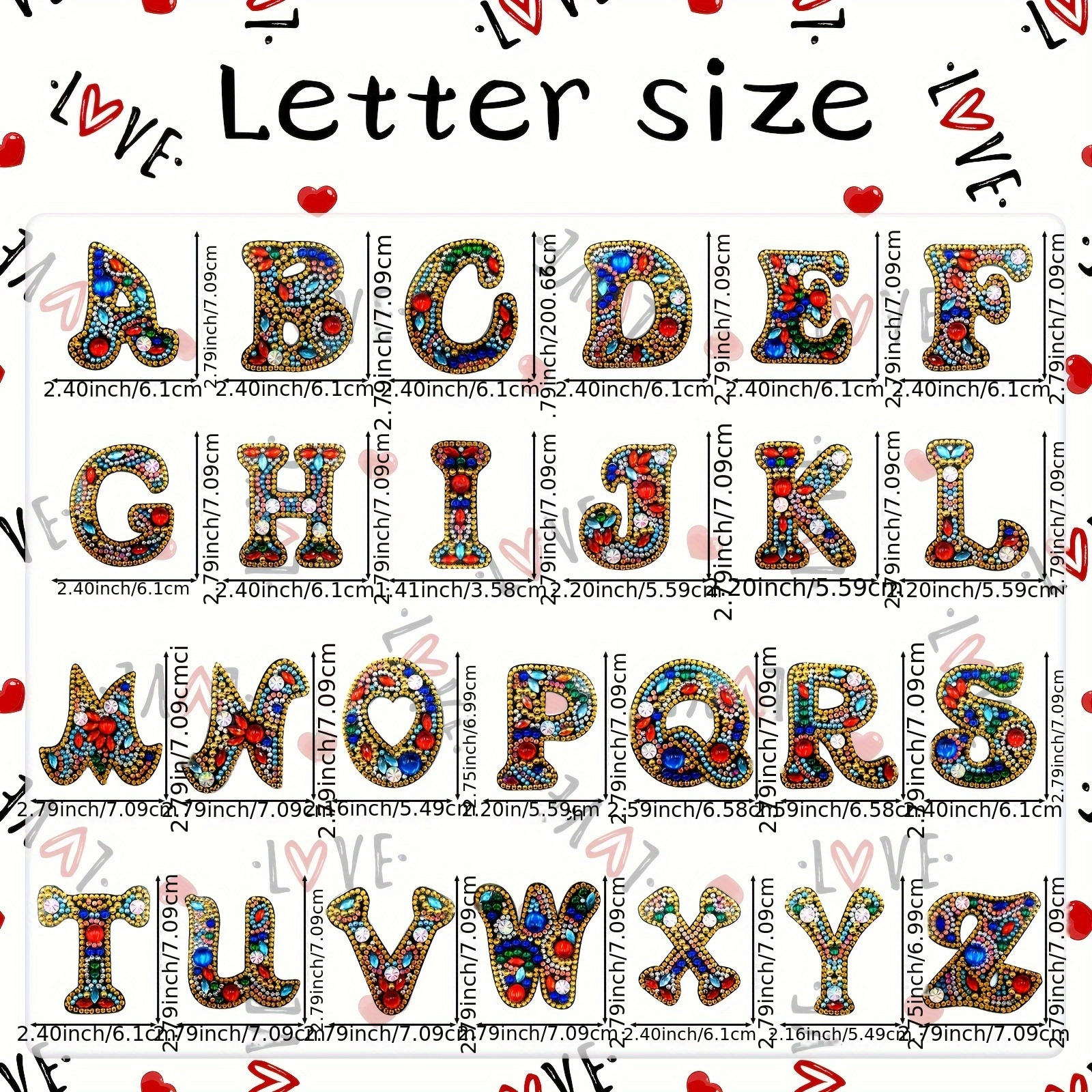 Diamond Drawing Keychain 26 English Letter Diy Handmade - Temu