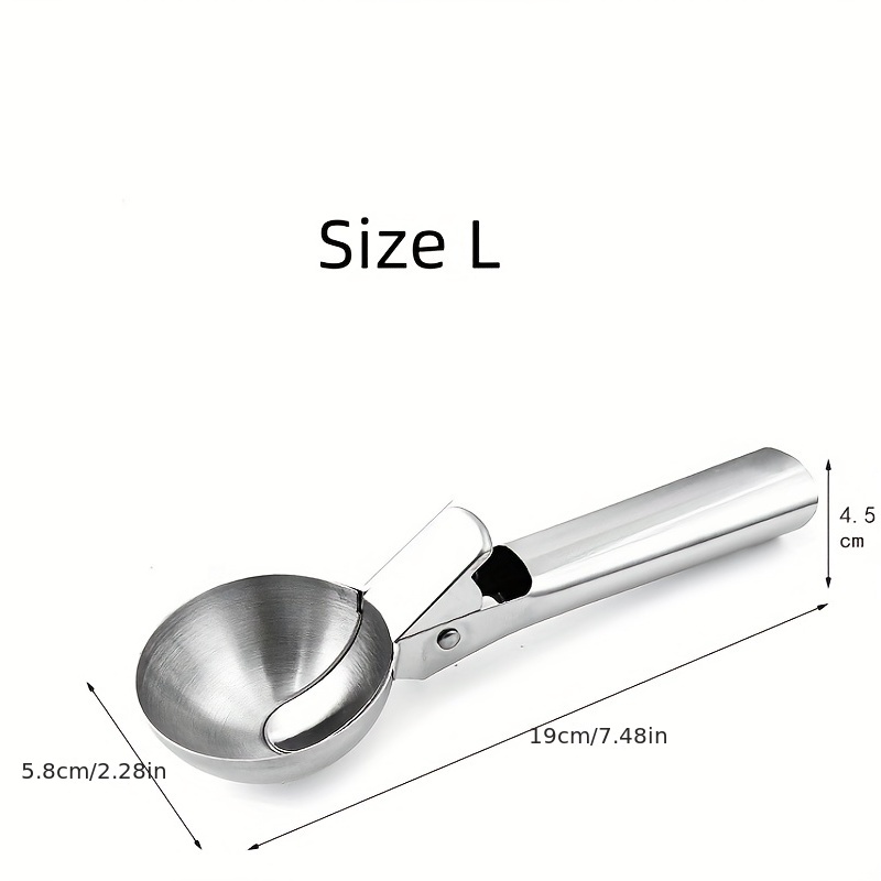 1pc Stainless Steel Pastry Spoon Ice Cream Ball Digger Fruit - Temu New ...