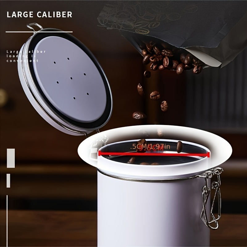 airtight metal tea canister one way exhaust - Temu