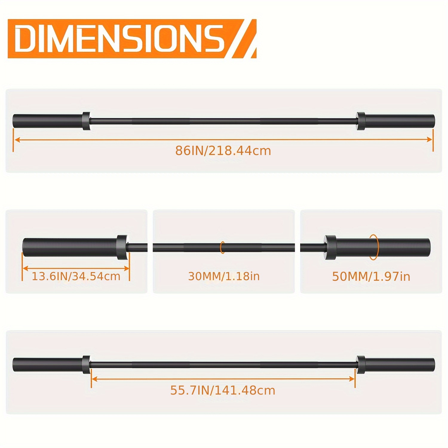 Barbell Bar 7 foot Weight Bar Rated 700 Lbs Weight Capacity - Temu