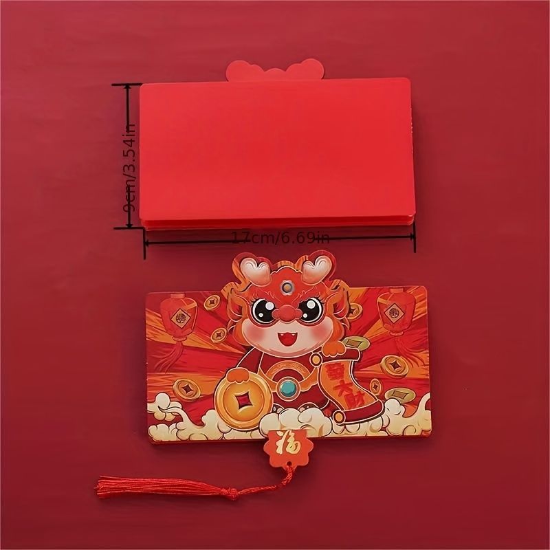 Foldable Red Envelope Year Dragon A Sense Ceremony Good Luck - Temu ...