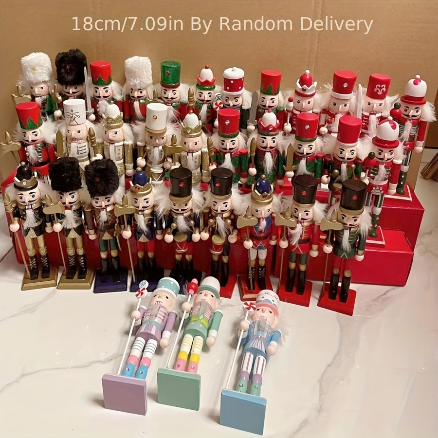 Mixed Mini Christmas Wooden Nutcracker Random Delivery Scene - Temu United Kingdom