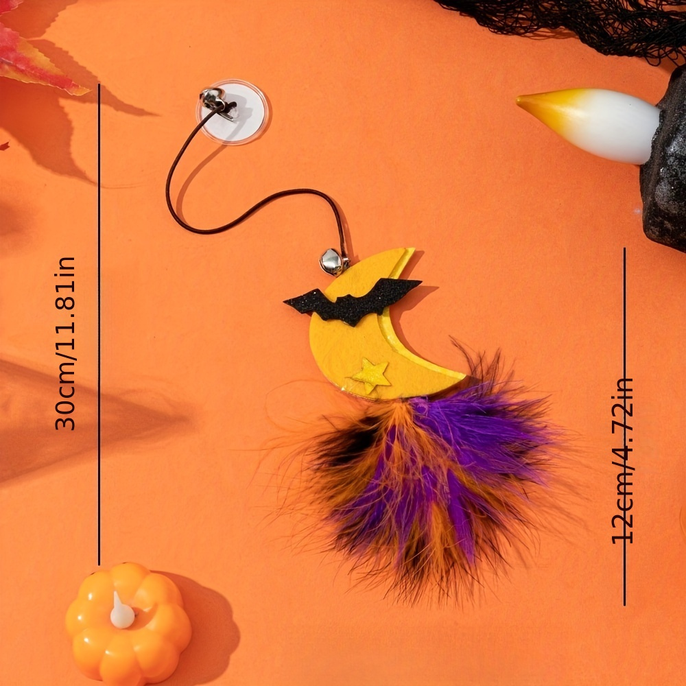 Halloween Cat Teaser Toy Feather Bell Interactive Hanging - Temu United