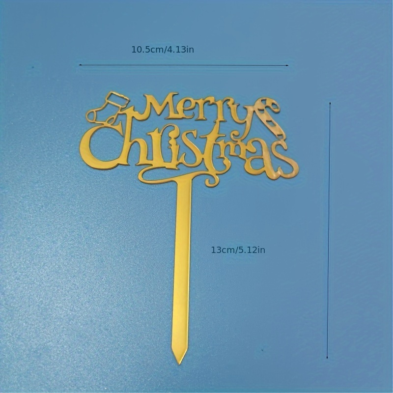 Christmas Creative Acrylic Cake Decoration Topper Merry - Temu United ...
