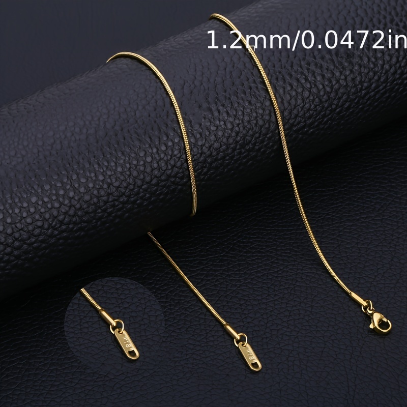 Simple Snake Bone Chain Necklace Men - Temu United Kingdom