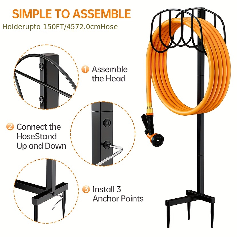 Garden Hose Holder Freestanding Heavy Duty Water Hose Holder - Temu