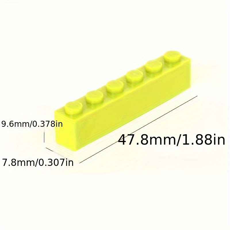 1x6 High Brick Small Building Blocks Compatible Multiple - Temu Canada