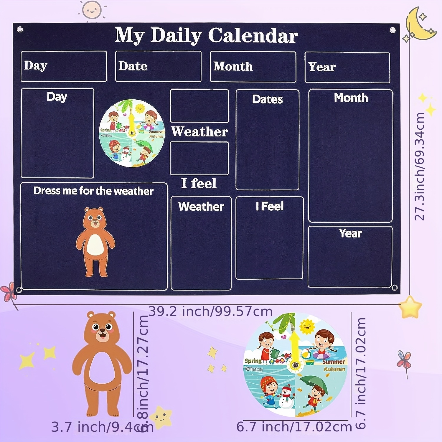 First Daily Calendar Essential Kindergarten Classrooms A - Temu Japan