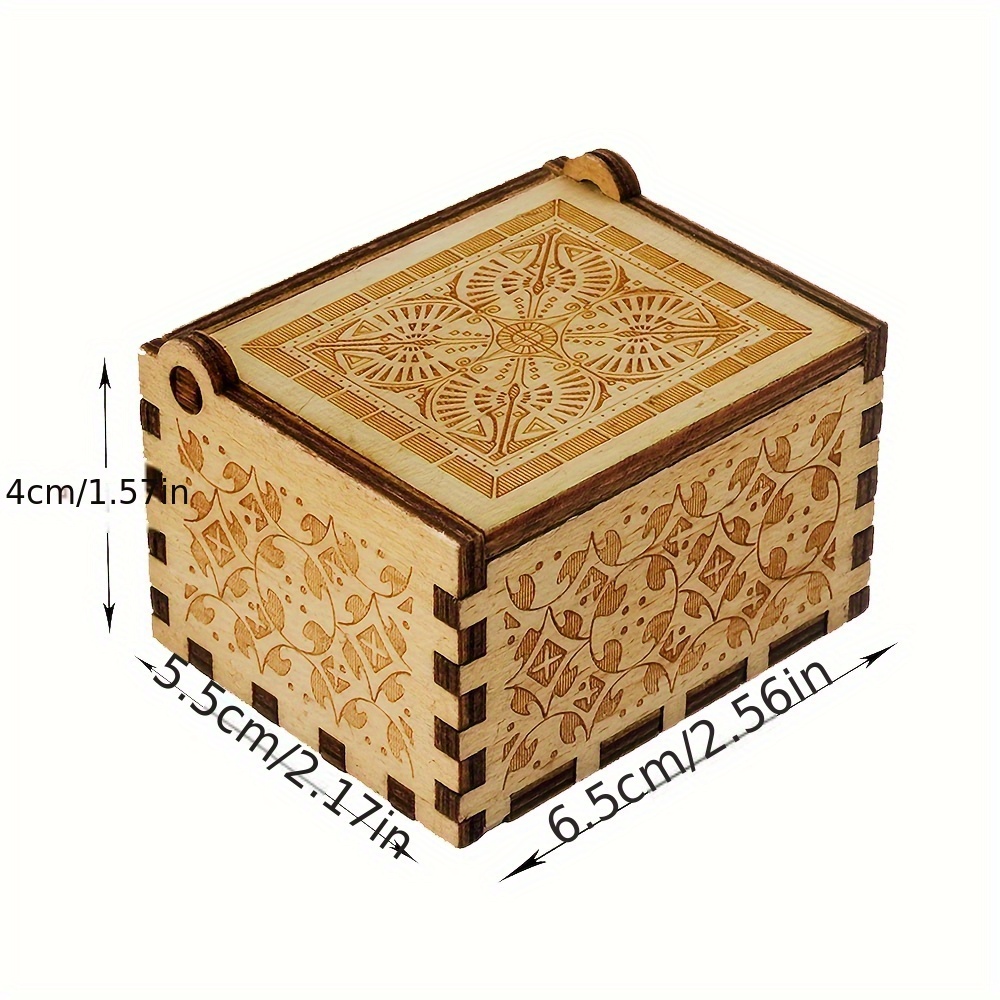 Music Box Hand Crank Wooden Vintage Laser - Temu United Kingdom