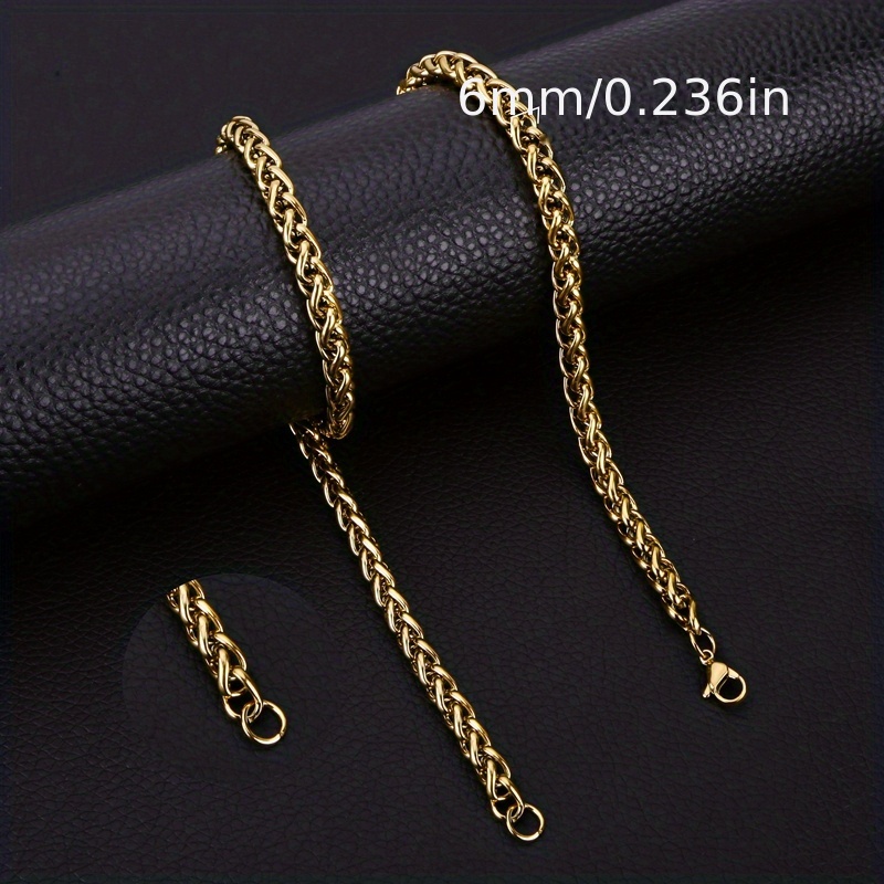 Simple Stainless Steel Men's Necklace, Hip Hop Dragon Bone Chain ...