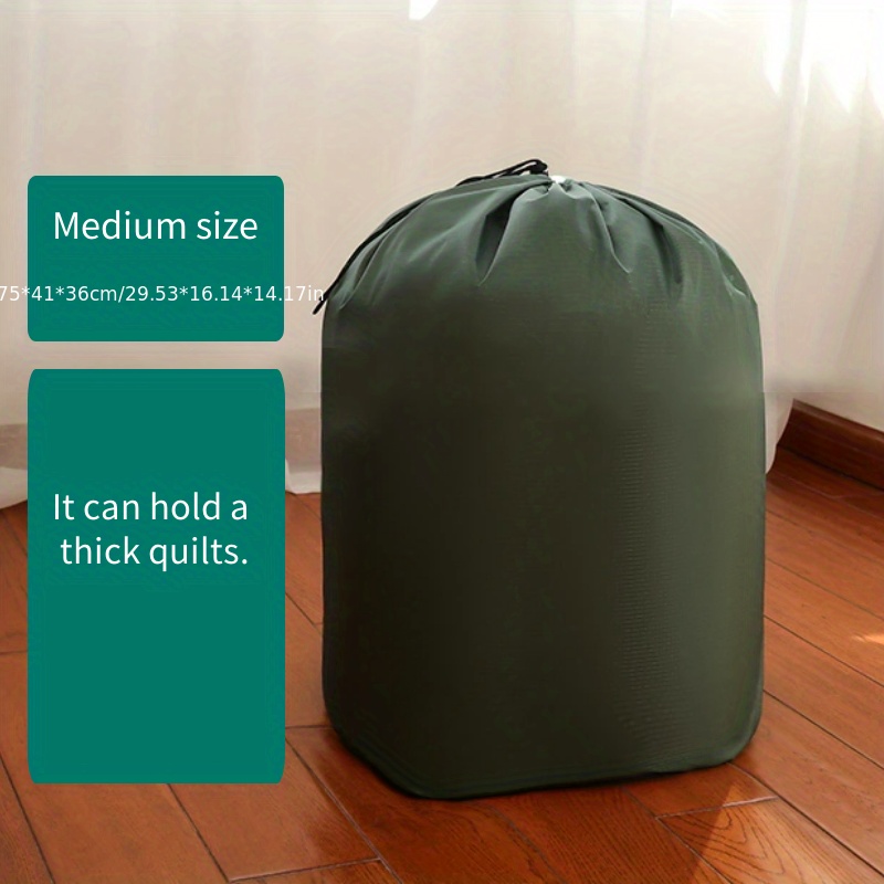 Large Drawstring Quilt Storage Bag Foldable Clothes Storage - Temu ...