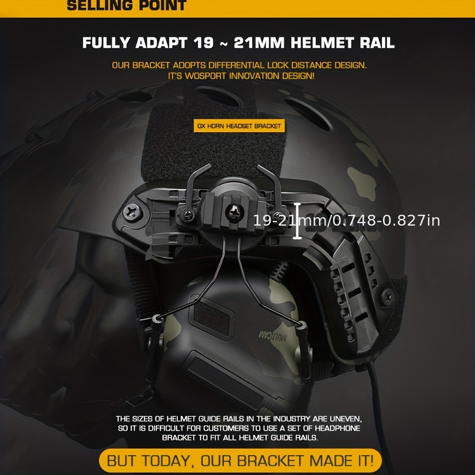 Rotatable Helmet Arc Rail Adapter Suspension Headphones - Temu