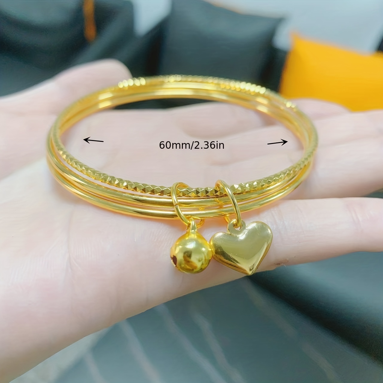 Golden Multi layer Stacking Bell Small Love Simple Fashion - Temu Australia