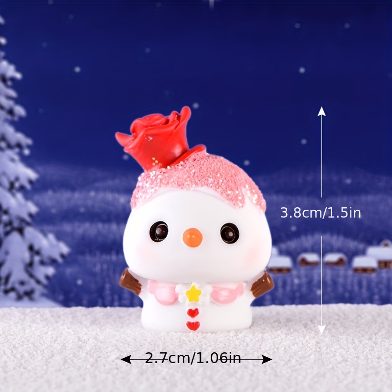 6 חבילות, איש שלג גלידת חג המולד סנטה קלאוס סבתא מיקרו נוף עץ חג המולד ...