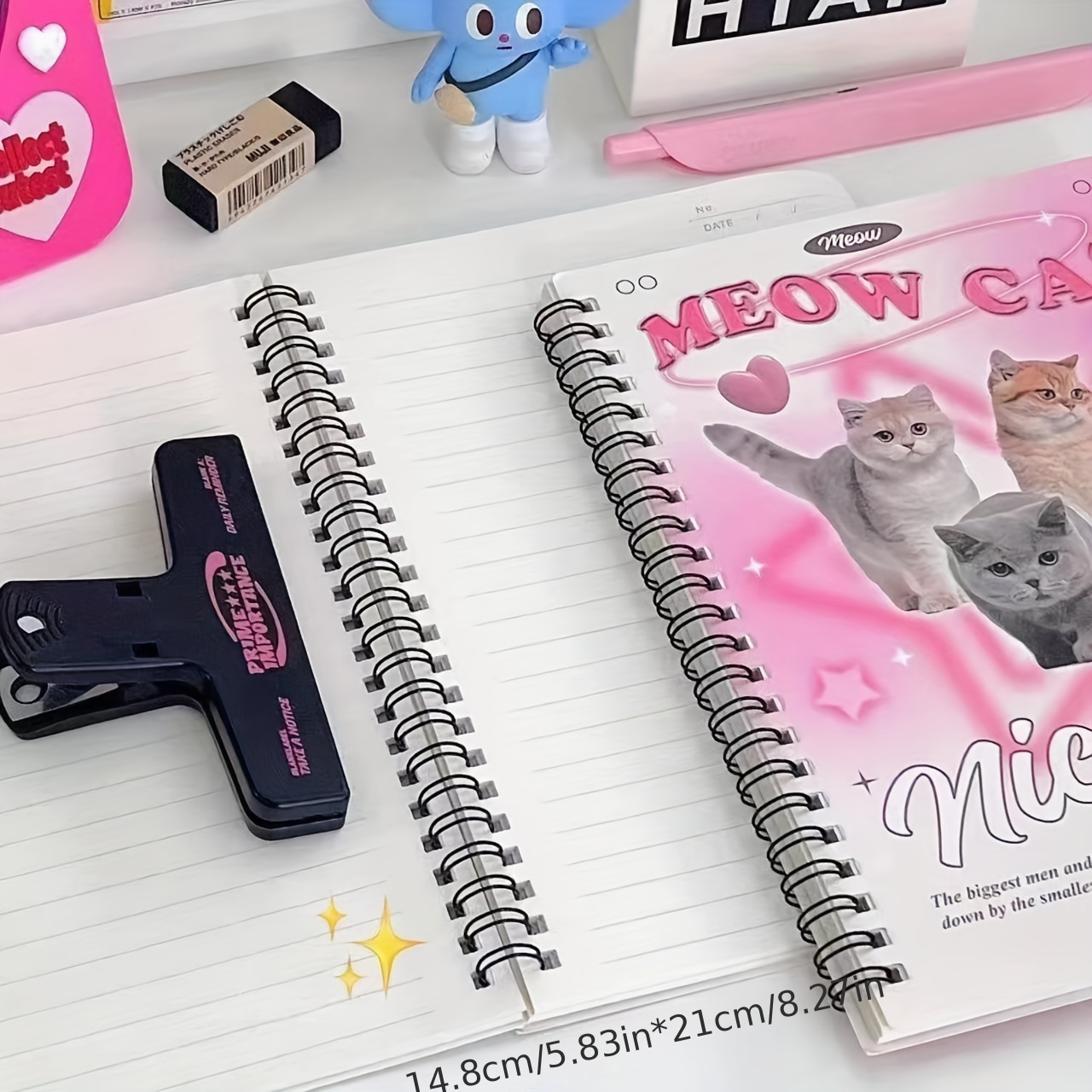 a5 retro bear coil book cute cat smudge love horizontal line - {region_name}