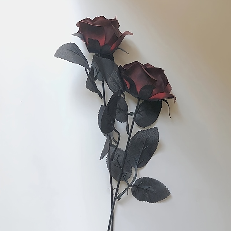 Red Rose With Stem And Thorns