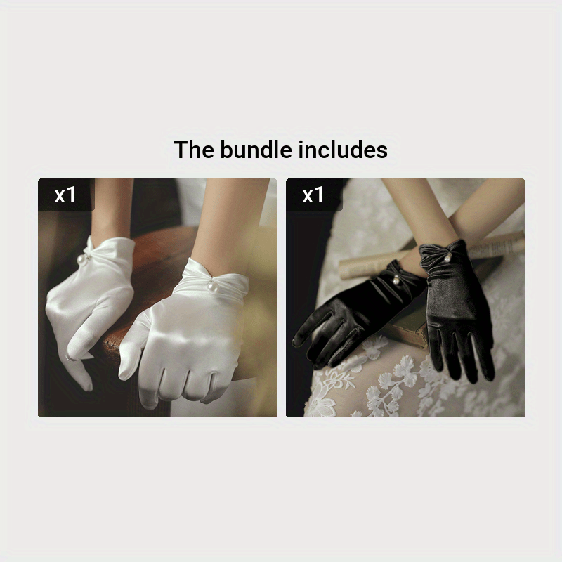 Bridal Gloves Stain Lace Black Wedding Temu United Kingdom