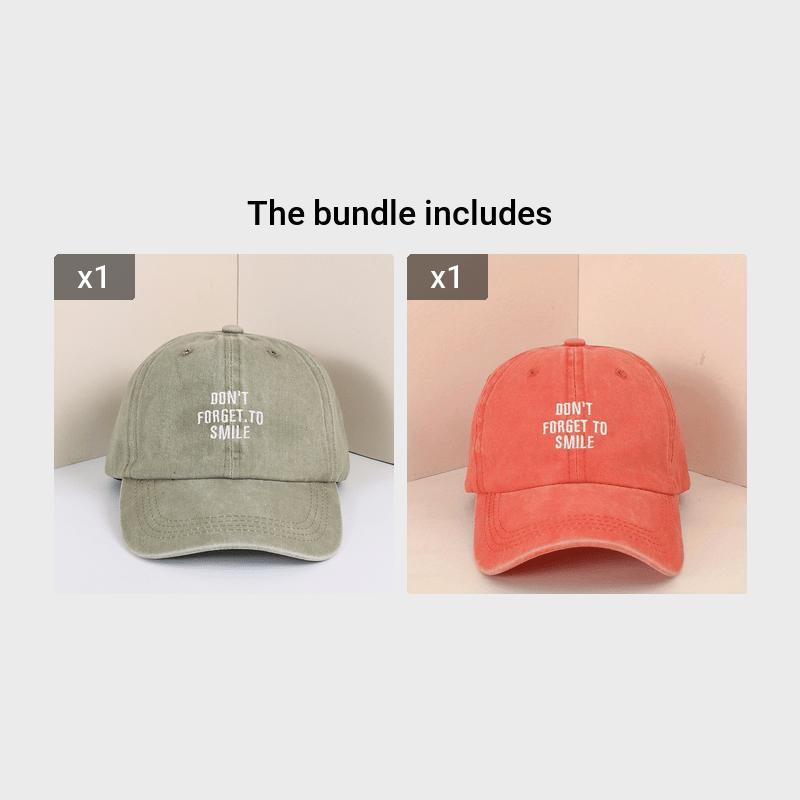 Don't Forget To Smile Baseball Cap Unisex Men And Women's Cap New Year ...