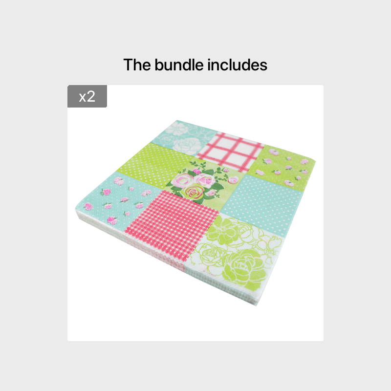 20pcs Flower Pattern Disposable Napkin 13 13 2 Layers Napkin | Shop Now ...