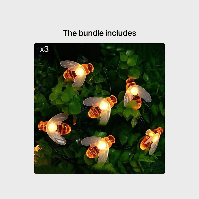 1pc Honey Bee String Lights 20 Leds Honey Bee Garden Fairy Lights For ...