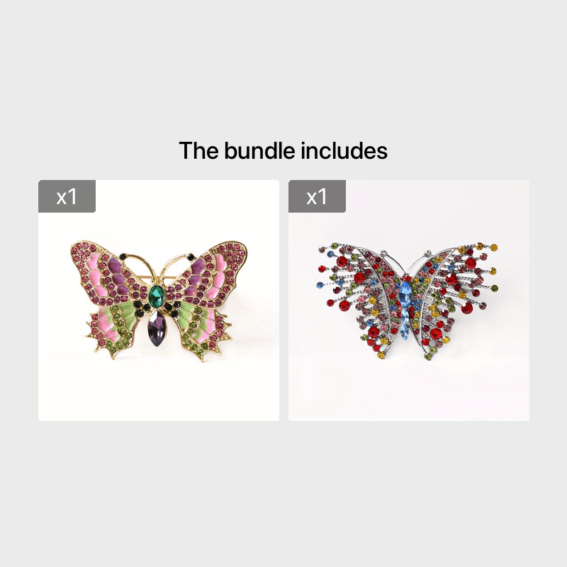 Butterfly Brooch For Women Vintage Alloy Insect Coat Pin Elegant ...
