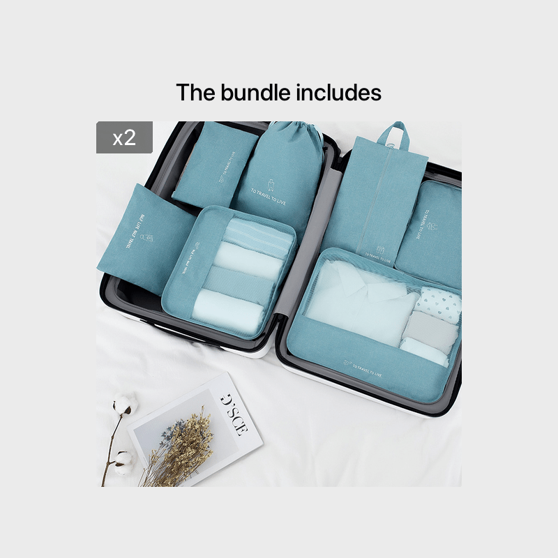 Travel Storage Bag 7pcs Set Portable Clothes Storage Bag Luggage ...