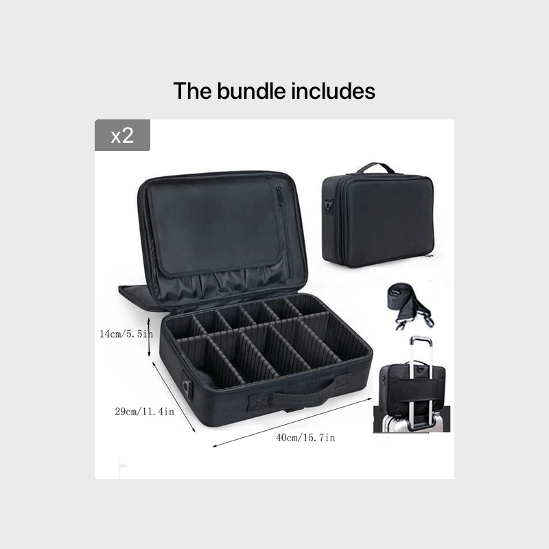 Professional Travel Makeup Case Large Capacity Makeup Train Case ...