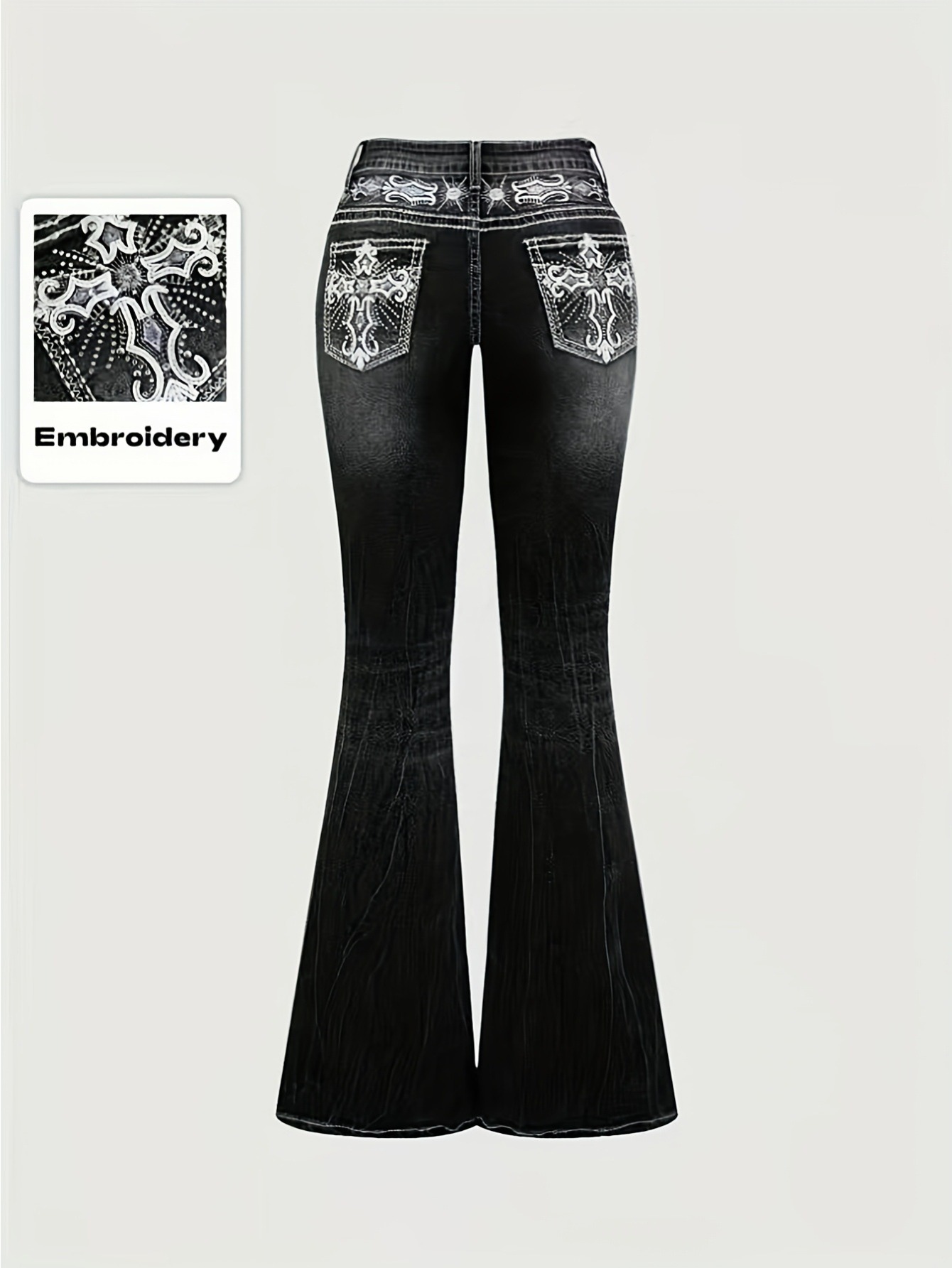 flare jeans sold on Temu United States