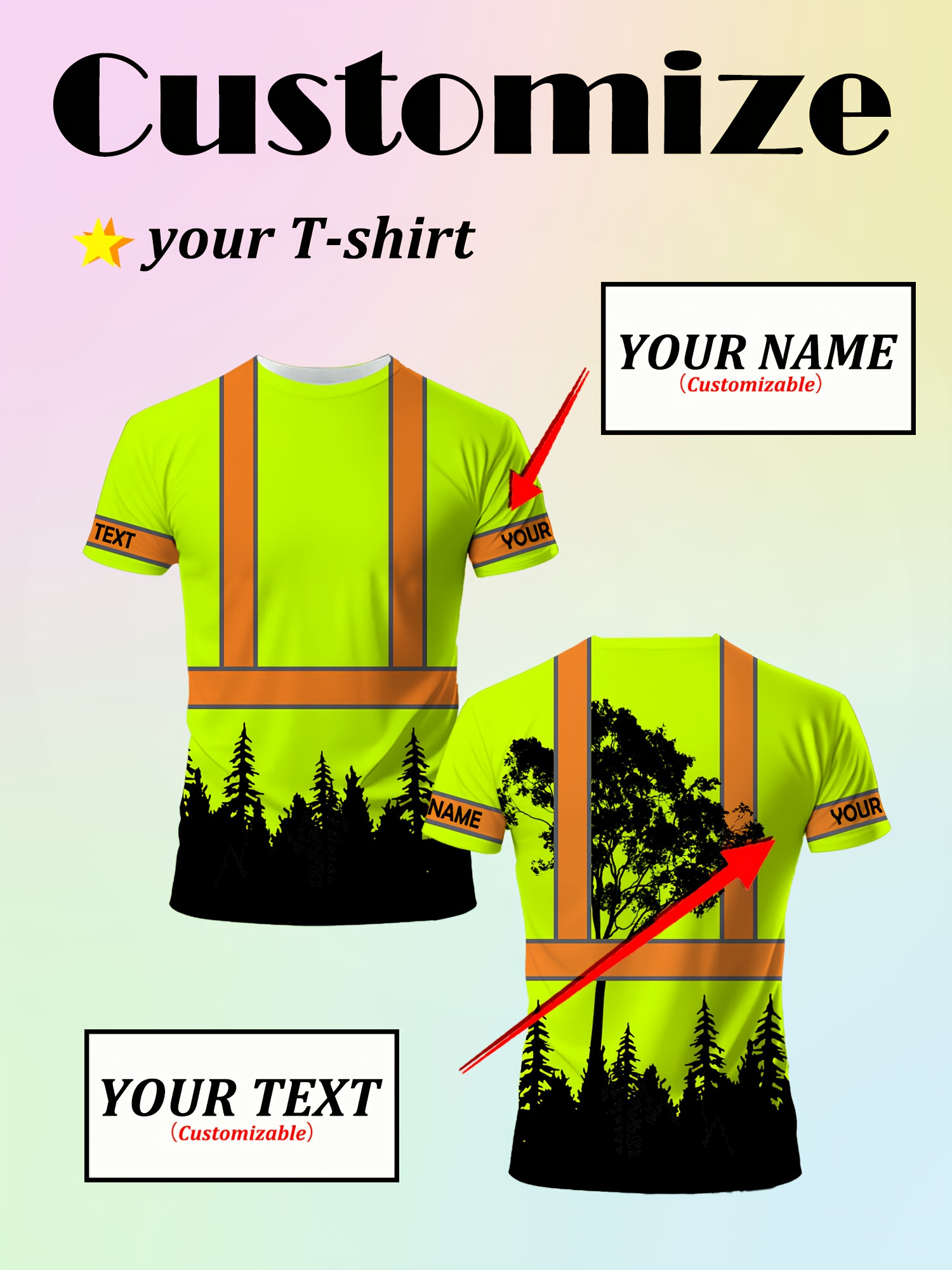 reflective safety shirt sold on Temu Australia