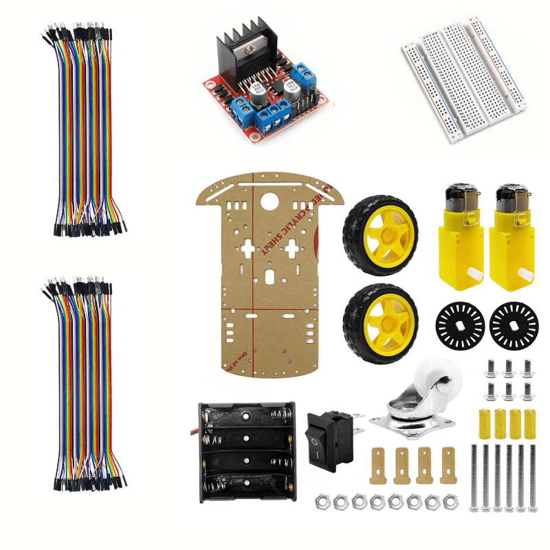 初心者向けスマートカーキット L298nモータドライバ搭載 Arduino Esp32 対応 障 Temu Japan
