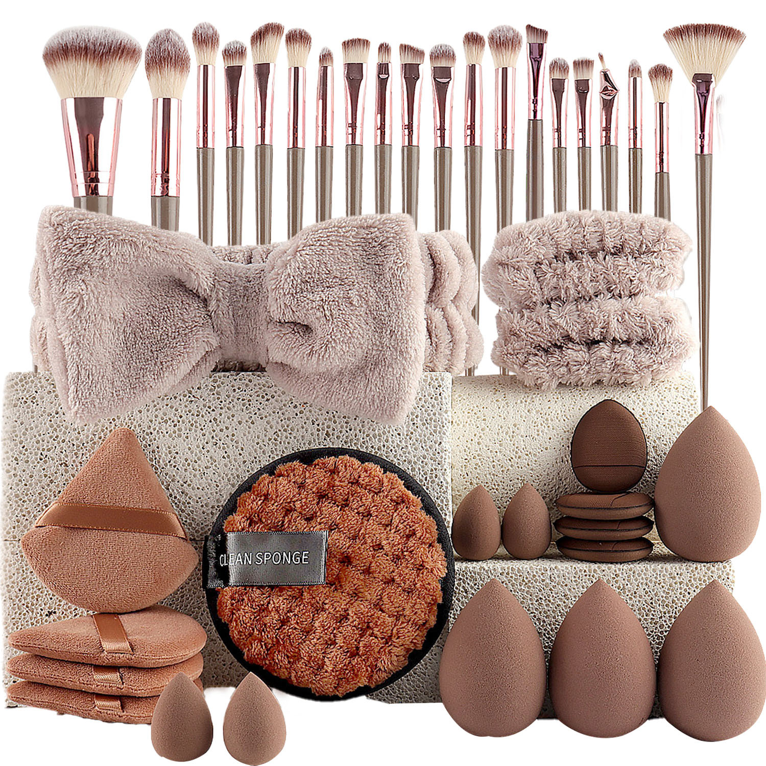 makeup brushes and sponges sold on Temu United States