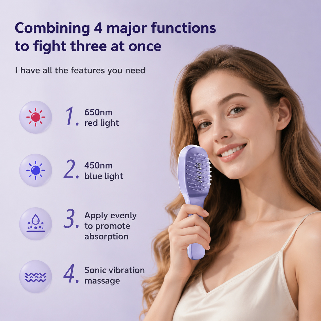 electric scalp massager with red light sold on Temu United States