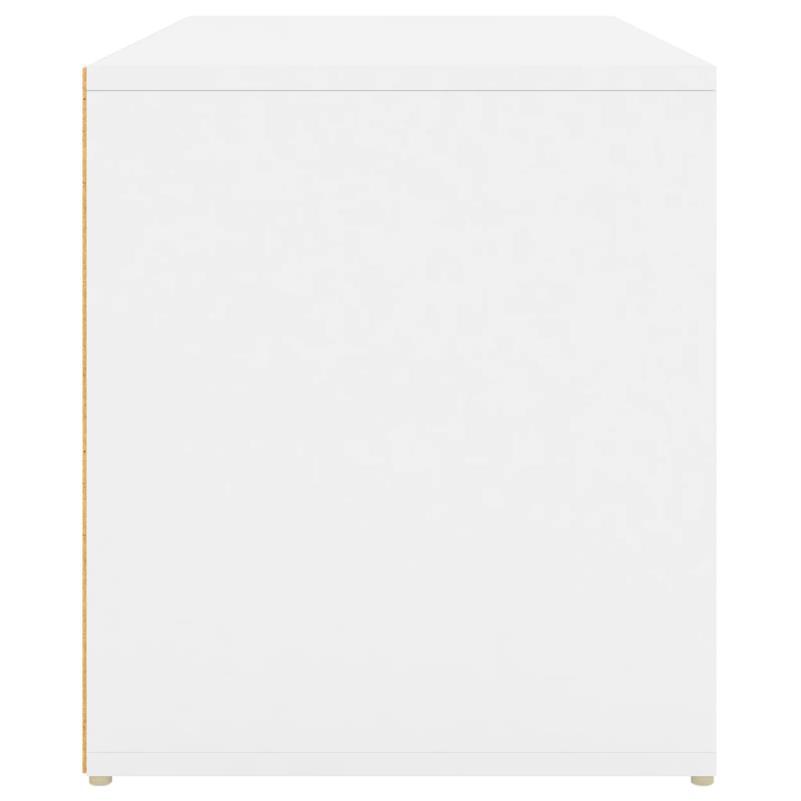 White Wooden Hall Storage Bench Modern Entryway Organizer - Temu Germany