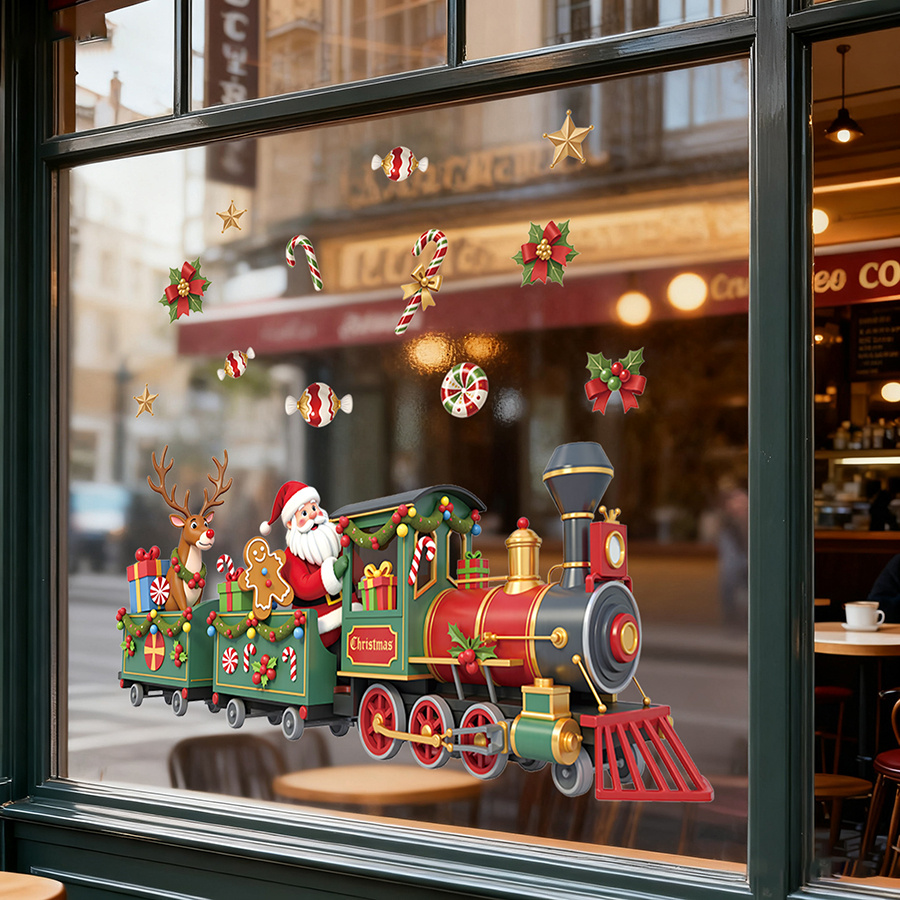 christmas window decorations sold on Temu Canada