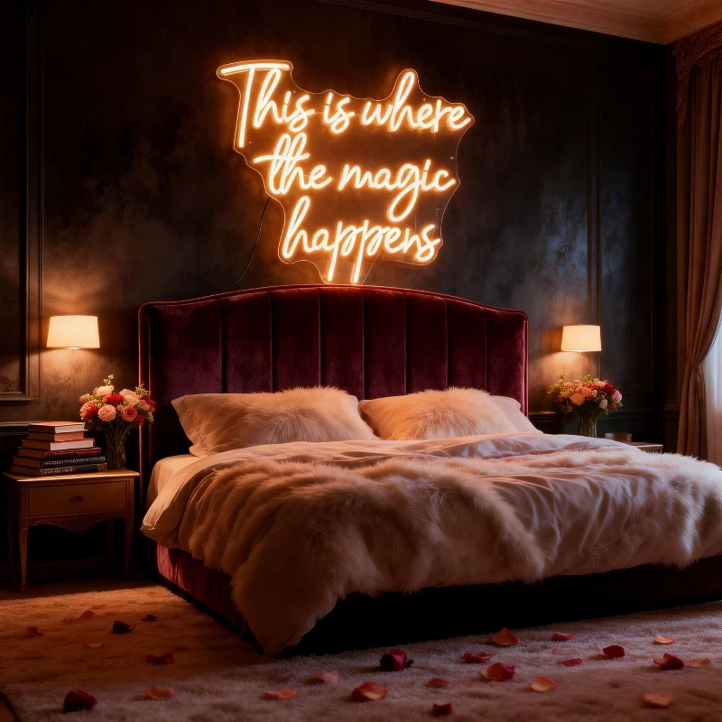 personalised neon signs sold on Temu Canada