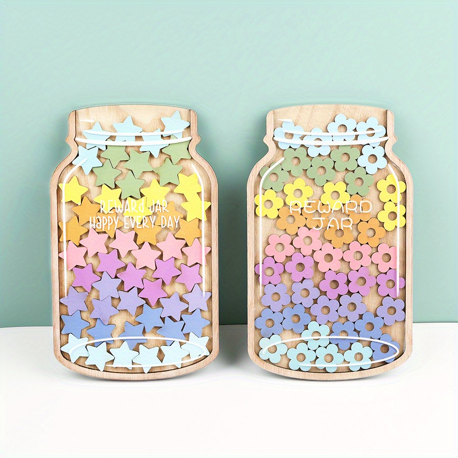 Reward Jars Magnetic 4 Pack - Behavior Chart For Kids Classroom Star Jar
