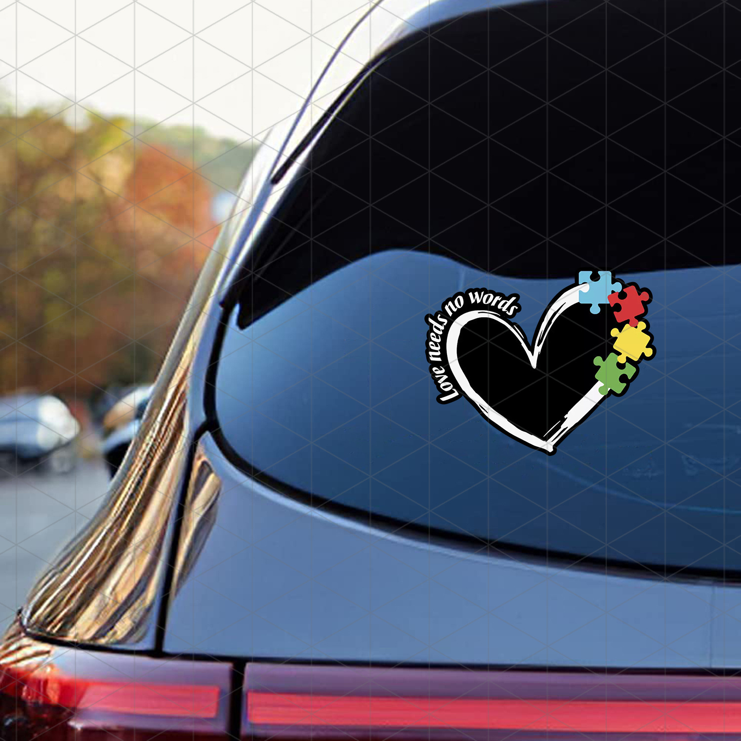 Autism Awareness Sticker Autism Awareness Heart Decal - Reflective ...