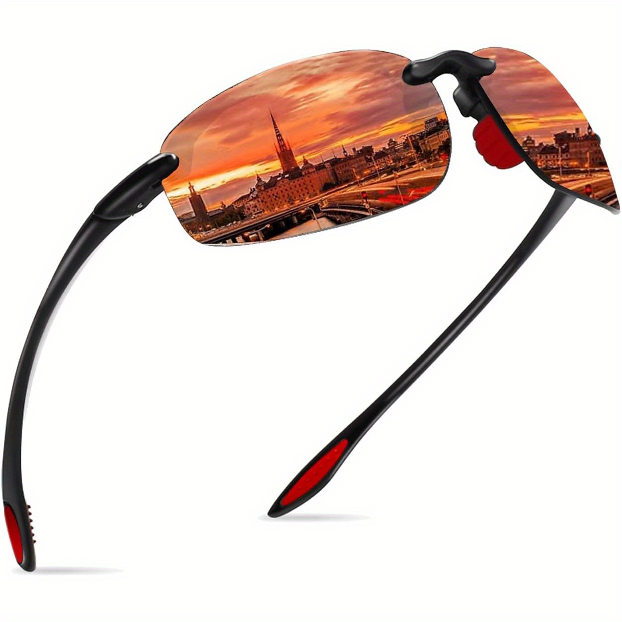 rimless sunglasses sold on Temu United States