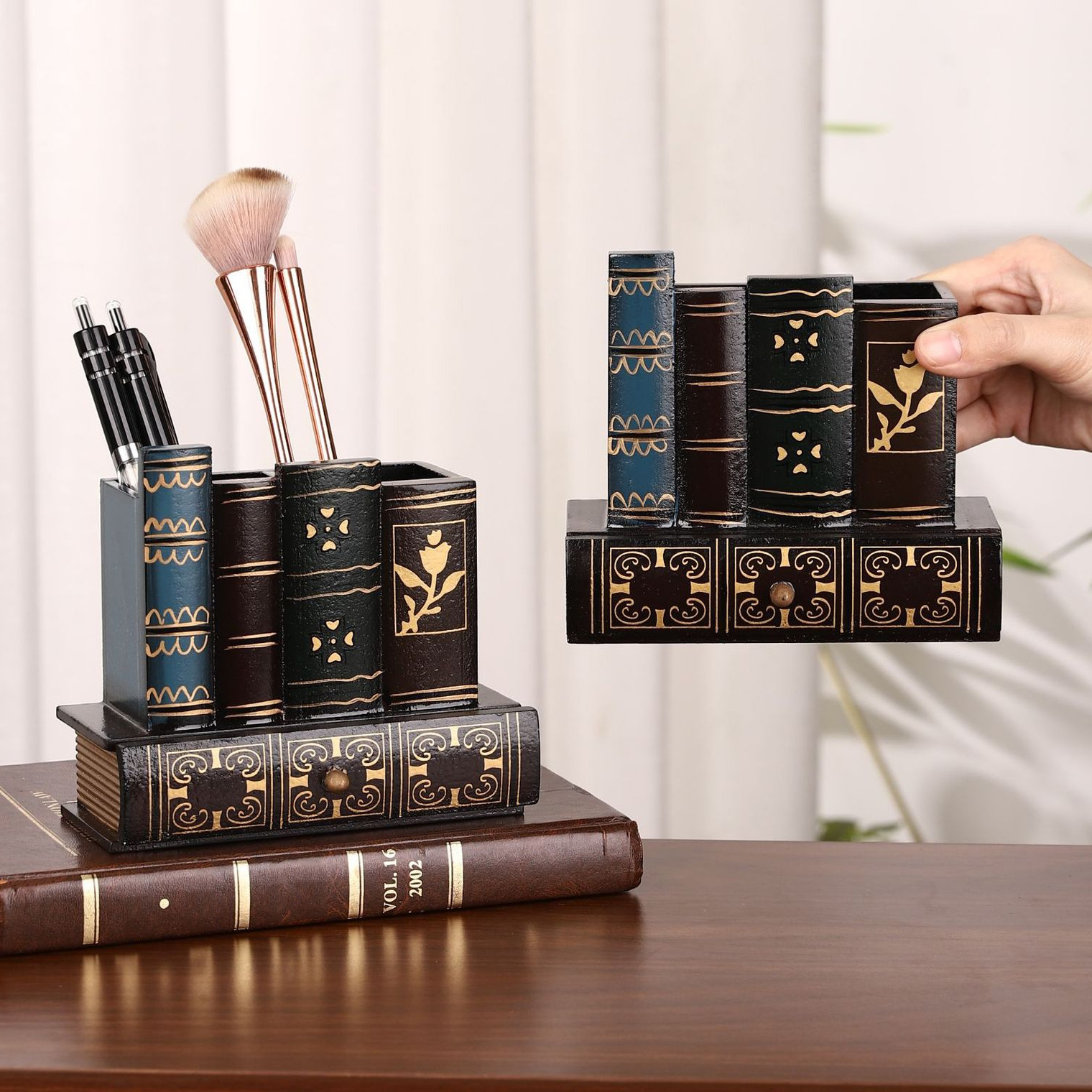 desk pen holder sold on Temu United States