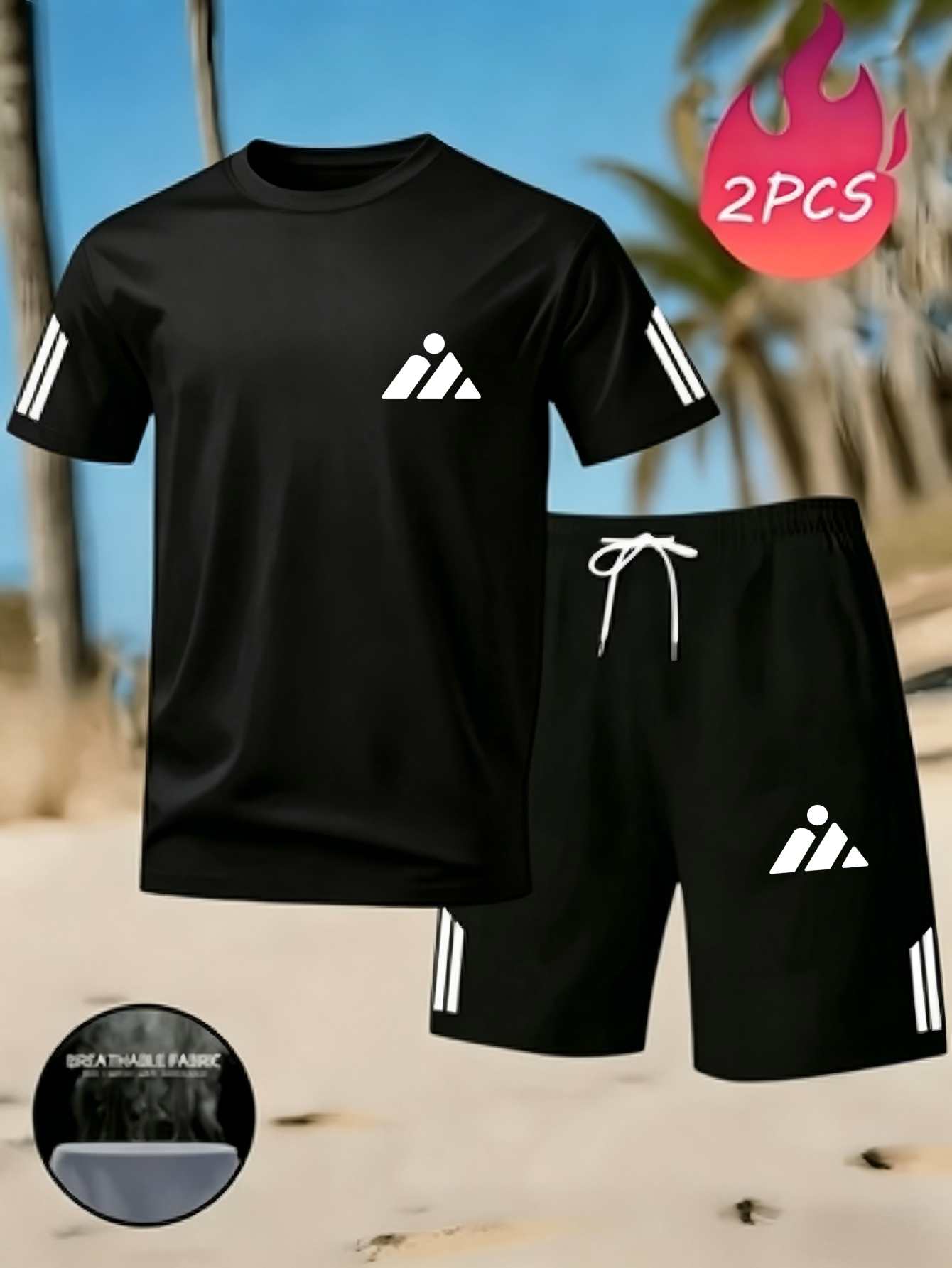 men short sets sold on Temu United States