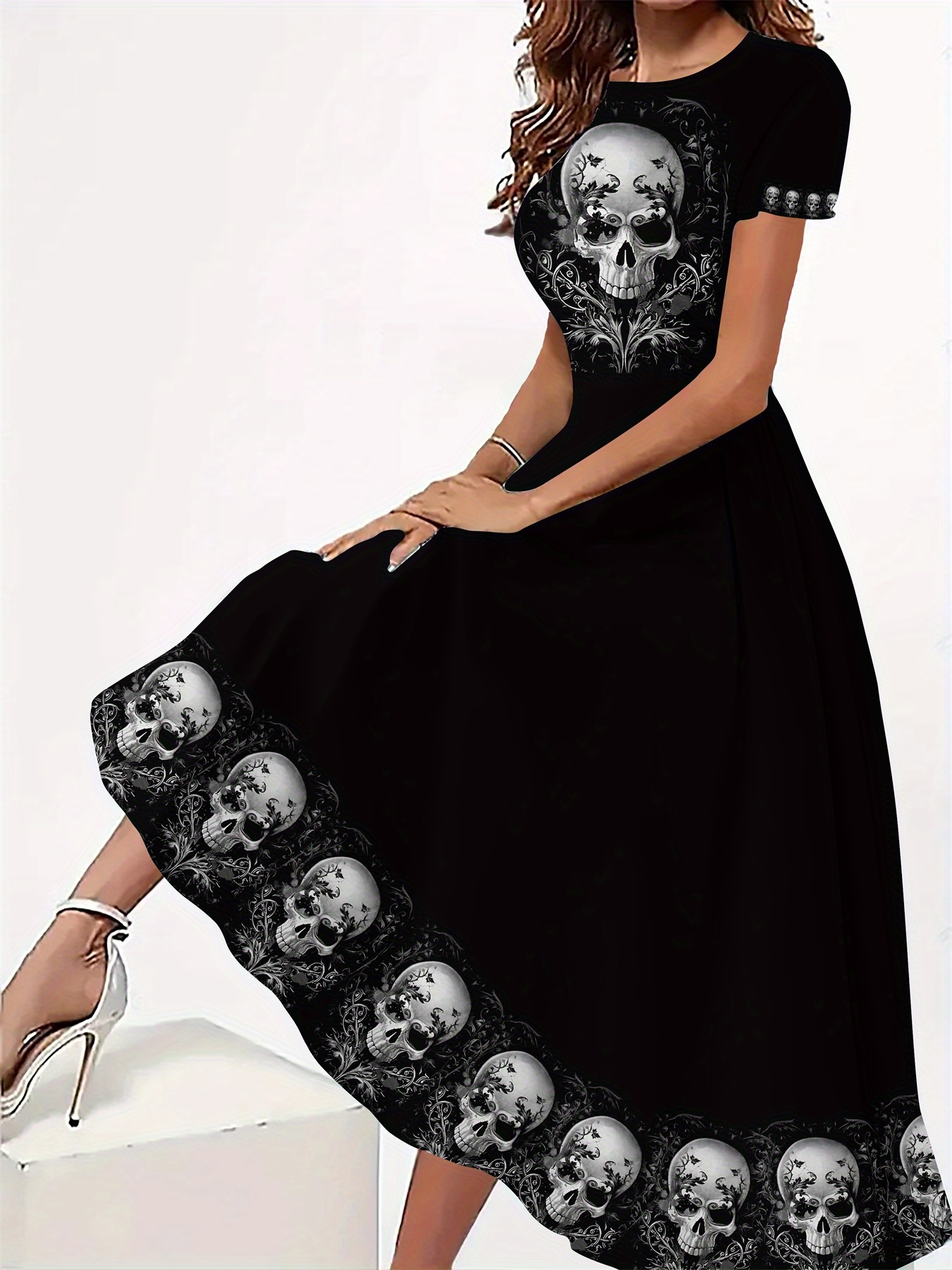 Sukker Skull Kjole Kostyme