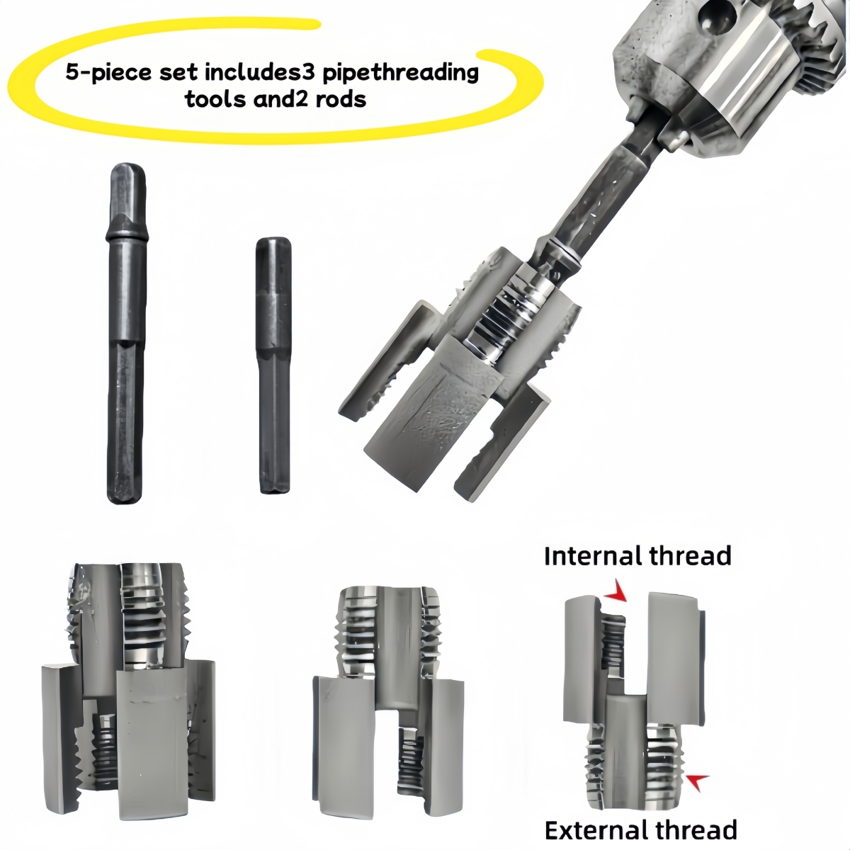 pipe threading tools sold on Temu United States