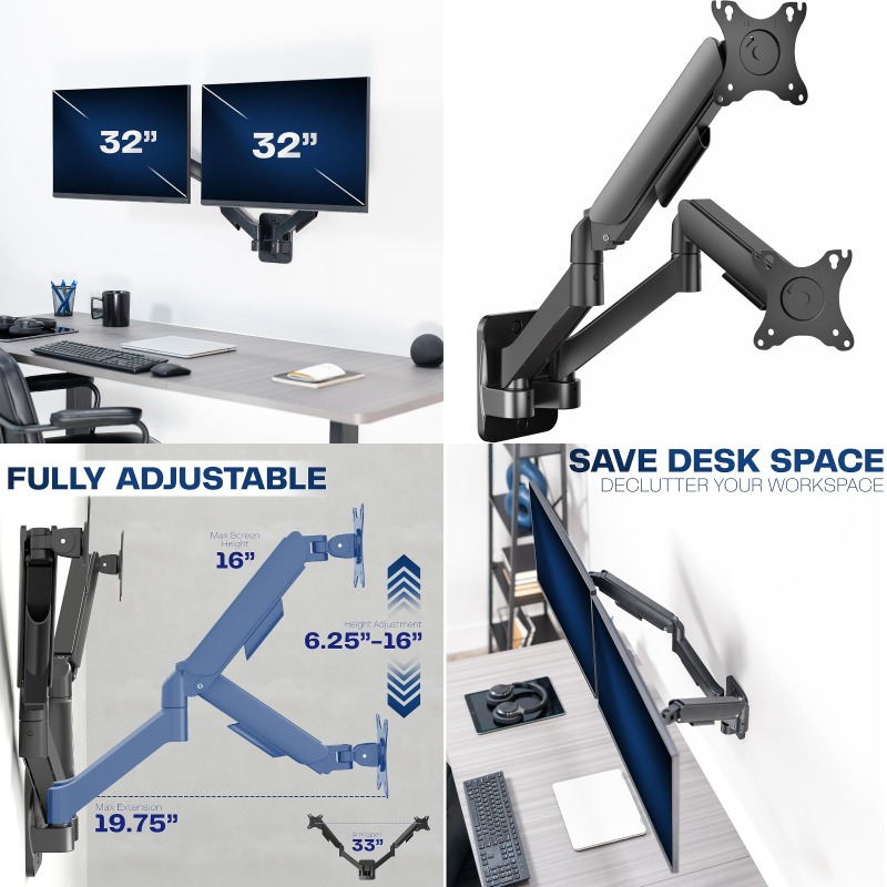 monitor arm wall mount sold on Temu United States