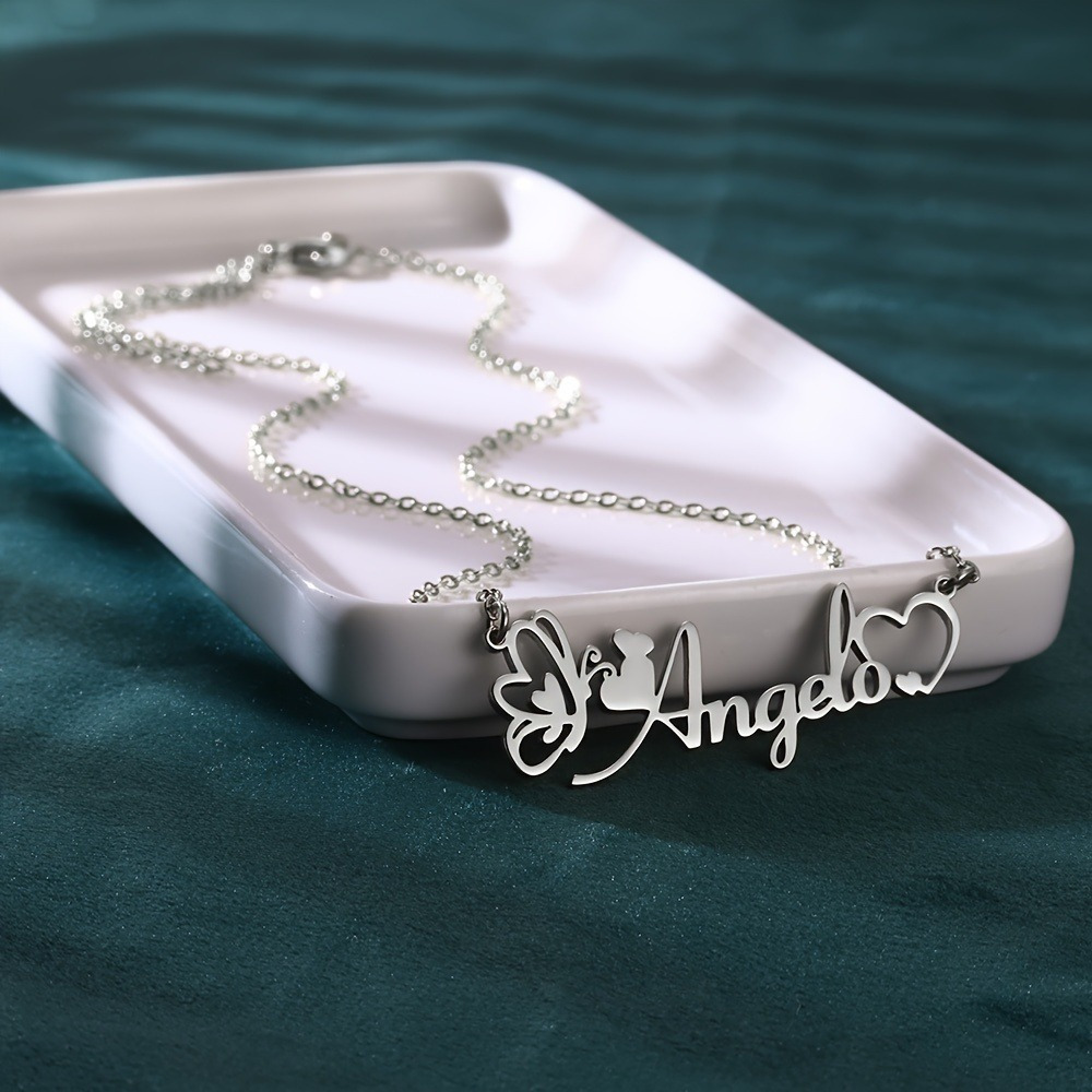 custom name jewelry necklaces sold on Temu United States