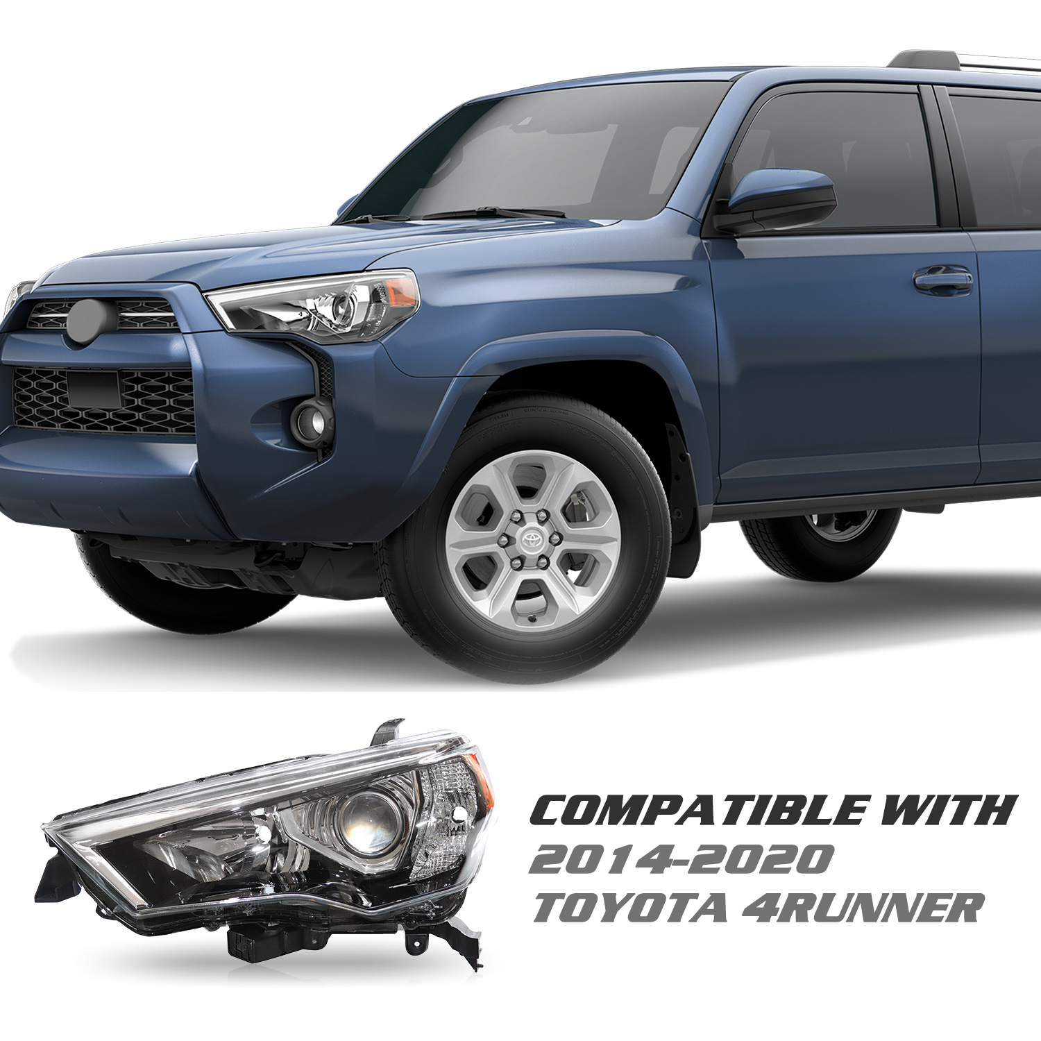 2014 2020 Compatible Toyota Suv Chrome Headlight Assembly - Temu