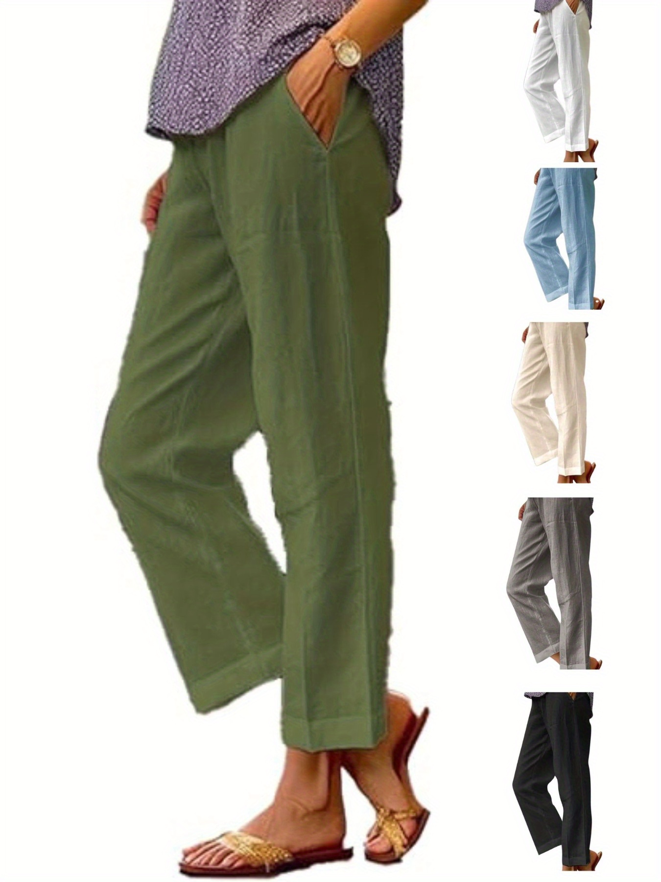 plus size cotton pants sold on Temu United States