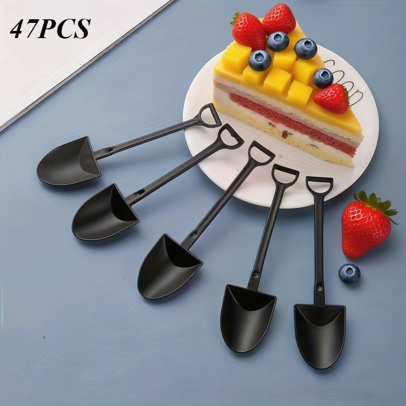 Plastic Dessert Spoons 60-Pack Mini Shovel Spoons - Fun For Parties ...