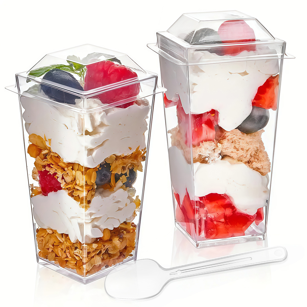 dessert cup with lid sold on Temu United States
