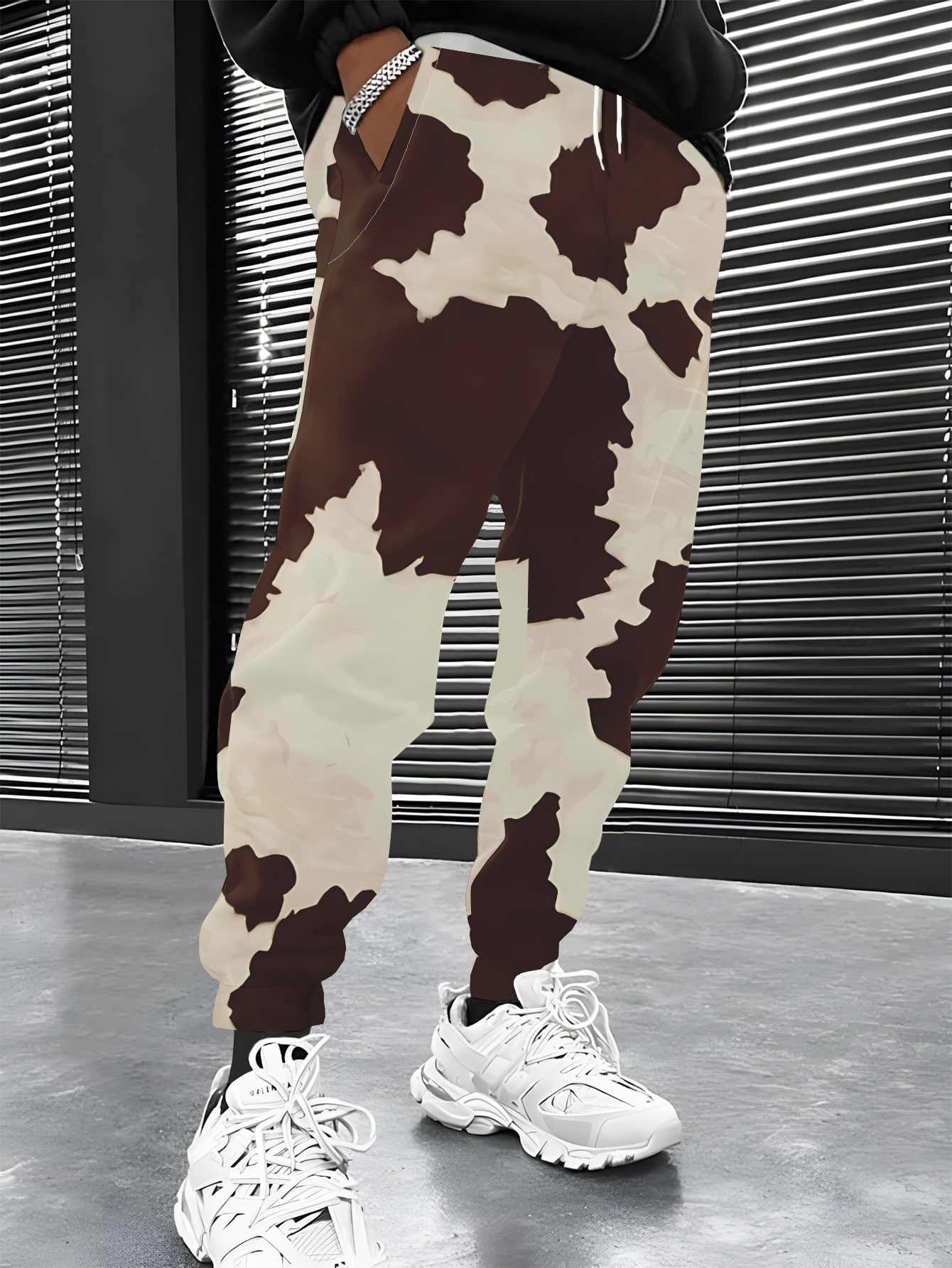 cow print pants men sold on Temu United States